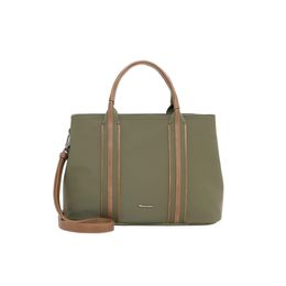 Shopper Tamaris "Shopper TAS Kirsten", Damen, Gr. B/H/T: 34,5cm x 22,5cm x 12cm 0, gr&uuml;n (khaki 910), Polyurethan, Taschen Shopper