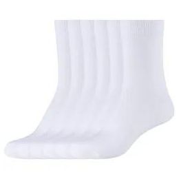 Socken s.Oliver "6er Pack", Damen, Gr. 35-38, wei&szlig;, 78% Baumwolle, 20% Polyamid, 2% Elasthan, Socken Socken