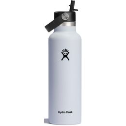Trinkflasche Hydro Flask "STANDARD FLEX STRAW CAP", wei&szlig;, 621ml, Edelstahl, Kunststoff, Trinkflaschen, Trinkflasche, doppelte TempShield️-Isolierung
