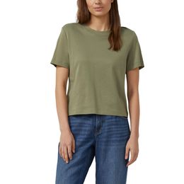 T-Shirt s.Oliver, Damen, Gr. 36, khaki, Jersey, Obermaterial: 100% Baumwolle, gerade h&uuml;ftbedeckend, Rundhals, Shirts T-Shirt, mit halbem Arm