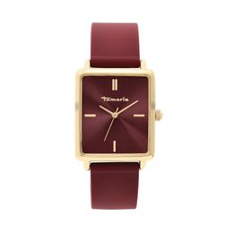 Quarzuhr Tamaris, weinrot, Armbanduhren, Damen, Quarzuhr, Armbanduhr, Damenuhr, Silikonarmband, analog