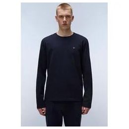 Langarmshirt Napapijri "SALIS", Herren, Gr. M, blau (blu marine), Obermaterial: 100% Baumwolle, unifarben, Shirts Langarmshirt