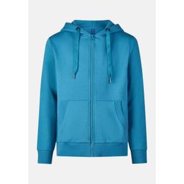 Sweatjacke SALZHAUT "Sweatjacke BREKER", Damen, Gr. M, blau (blau moon), Obermaterial: 55% Baumwolle CO. 45% Polyester PES., Sweatjacken Sweatjacke