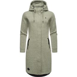 Kapuzensweatjacke Ragwear "Kurzmantel Letti Long", Damen, Gr. XS, gr&uuml;n (olive), Obermaterial: 54% Polyester PES. 41% Baumwolle CO. 5% Viskose CV., Sweatjacken Kapuzensweatjacke