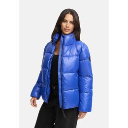 Winterjacke Marikoo "Marikoo Hazalee Damen Winter Herbst Stepp Jacke N071", Damen, Gr. L, blau (galaxy blau), Obermaterial: 100% Polyester PES., Jacken Winterjacke