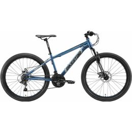 Mountainbike Bikestar Gr. 38, blau, Fahrr&auml;der, 38cm, 26 Zoll (66,04cm), f&uuml;r Damen und Herren, Kettenschaltung