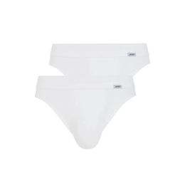 Slip Jockey "Slip Luxury Cotton Brief 2er Pack", Herren, Gr. S, wei&szlig;, Obermaterial: 100% Baumwolle CO., Unterhosen Slip