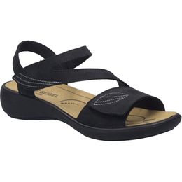 Sandale Josef Seibel "Ibiza 08, schwarz", Damen, Gr. 38, schwarz, Obermaterial: 100% Rindsleder Leather cow., Schuhe Sandale