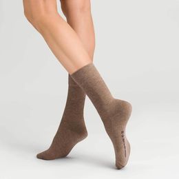 Socken Hudson "Socke Air Plush", Damen, Gr. 39-42, beige (beigemeliert 0723), Obermaterial: 80% Baumwolle CO. 18% Polyamid PA. 2% Elasthan EL., Socken Socken