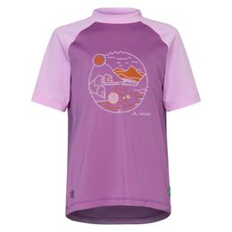 Funktionsshirt Vaude "Solaro", M&auml;dchen, Gr. 122/128, magenta, Obermaterial: 91% Polyester, 9% Elasthan, Shirts Funktionsshirt, f&uuml;r Kinder, elastisches Material, schnelltrocknend, hoher UV-Schutz
