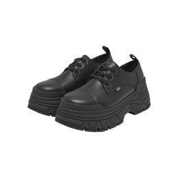 Stiefel Buffalo "Buffalo FUSION LACE UP LO - VEGAN NAPPA", Damen, Gr. 39, schwarz, Polyurethan, unifarben, Schuhe Stiefel
