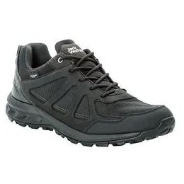 Wanderschuh Jack Wolfskin "WOODLAND 2 TEXAPORE LOW M", Damen, Gr. 42,5, schwarz, Synthetik, Textil, Schuhe Wanderschuh, wasserdicht, Trekkingschuh