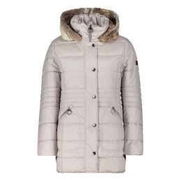 Outdoorjacke Betty Barclay "Outdoorjacke mit abnehmbarer Kapuze", Damen, Gr. 46, silber (silber cloud), Obermaterial: 88% Polyester PES. 12% Polyamid PA., Jacken Outdoorjacke