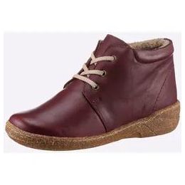 Stiefelette Casual Looks, Damen, Gr. 41, rot (bordeaux), Glattleder, Schuhe Stiefelette
