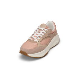 Marc O'Polo Sneaker MARC O'POLO "aus Rindleder mit Mesh-Einsatz", Herren, Gr. 41, nude, Obermaterial: 80% Leder (Rind), 20% Polyester, unifarben, Schuhe Sneaker