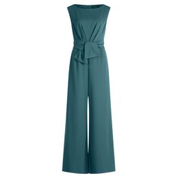Jumpsuit Vera Mont "Jumpsuit mit weitem Bein", Damen, Gr. 34, EURO, braun (schwarz emerald), Obermaterial: 95% Polyester PES. 5% Elasthan EL., Overalls Jumpsuit