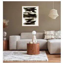 Bild mit Rahmen "Mila", beige (farbe rahmen: natur, farbe bild(er): beige), B:50cm H:70cm T:2cm, Acrylglas, Holz, Papier, LeGer Home by Lena Gercke, Bilder, Premium Poster mit Naturholzrahmen, Handarbeit aus Deutschland