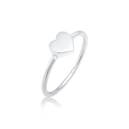 Silberring Elli "Ring Herz Liebe Valentinstag Zeitlos 925 Silber" Gr. 56, silber, Fingerringe, Damen, 56, Silber 925 (Sterlingsilber), Silberring