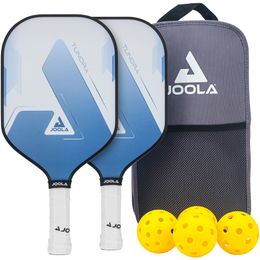 Pickleballschl&auml;ger Joola "Tundra Pickleball Set", blau (blau, grau), Racketsportschl&auml;gerB:200mm L:406mm T:10mm, Inklusive 2 Schl&auml;ger, 4 B&auml;llen und Tasche, ideal f&uuml;r Freizeitspieler, B:200mm L:406mm T:10mm