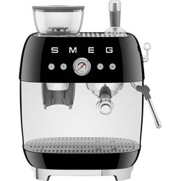 Smeg Espressomaschine "EGF03BLEU", schwarz, B:44,3cm H:44,3cm T:34cm, Kaffeemaschinen, mit integrierter Kaffeem&uuml;hle, Espressomaschine