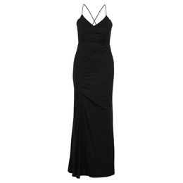 Abendkleid Vera Mont "Abendkleid im Glitzer-Look", Damen, Gr. 42, EURO, schwarz, 81% Polyamid PA. 19% Elasthan EL., Kleider Abendkleid
