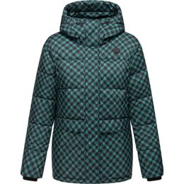 Steppjacke Ragwear "Steppjacke Wikesh Print", Damen, Gr. L, gr&uuml;n (ocean gr&uuml;n), Obermaterial: 100% Polyester PES. Obermaterial: Futter: 100% Polyester PES. 100% Polyester PES., Jacken Steppjacke