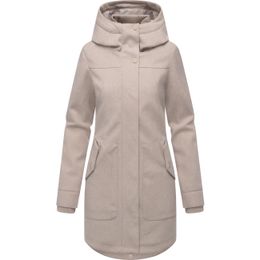 Wollmantel Ragwear "Wollmantel Janesha Coat", Damen, Gr. XXL, beige (ecru), Obermaterial: 100% Polyester PES. Obermaterial: Futter: 100% Polyester PES., M&auml;ntel Wollmantel