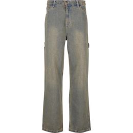 Bequeme Jeans Karl Kani "Karl Kani Herren KK OG Baggy Workwear Denim", Herren, Gr. 34, Normalgr&ouml;&szlig;en, vintageblau, 100% Baumwolle, Jeans