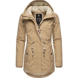 Wintermantel Ragwear "Winterjacke Monadis Black Label", Damen, Gr. S, grau (taupe24), Obermaterial: 65% Polyester PES. 35% Baumwolle CO. Obermaterial: Futter: 100% Polyester PES. 100% Polyester PES., M&auml;ntel Wintermantel