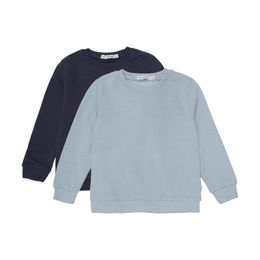 Sweatshirt Minymo "Rundhalspullover MISweatshirt", Jungen, Gr. 92, blau (schwarz navy), Obermaterial: 100% Baumwolle CO., Pullover Sweatshirt