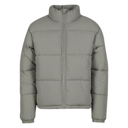 Winterjacke Urban Classics "Urban Classics Crinkle Puffer Jacket", Herren, Gr. S, paleolive, 100% Nylon, unifarben, normal, amerikanischer Ausschnitt, Jacken Winterjacke