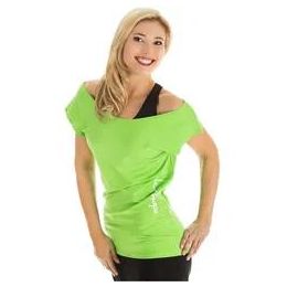 Oversize-Shirt WINSHAPE "WTR12", Damen, Gr. M, gr&uuml;n (apfelgr&uuml;n), 90% Baumwolle, 10% Elasthan, U-Boot-Ausschnitt, Shirts, Dance-Style