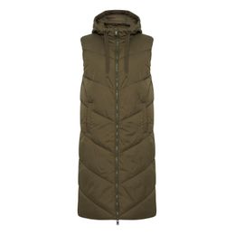 Longweste oxmo "Longweste OXBolyn", Damen, Gr. 40, gr&uuml;n (olive night), Obermaterial: 100% Nylon NY., Westen Longweste