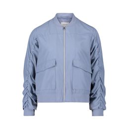 Jackenblazer Cartoon "Blouson mit Raffung", Damen, Gr. 36, grau (stonewash), Obermaterial: 62% Polyamid PA. 38% Polyester PES., Blazer Jackenblazer