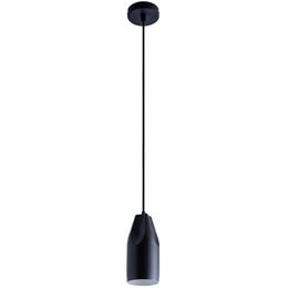 Paco Home Pendelleuchte "HURLEY I", schwarz, 1, &Oslash; 12cm H: 28,5cm, Leuchten, H&auml;ngelampe Esszimmer K&uuml;chenlampe H&auml;ngend Esstischlampe Innen Gold, Pendelleuchte