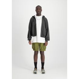 Shorts Alpha Industries "Crew Short", Herren, Gr. 34, Normalgr&ouml;&szlig;en, gr&uuml;n (moss gr&uuml;n), Obermaterial: 98% Baumwolle, 2% Elastan; Futter: 100% Baumwolle, Hosen Shorts