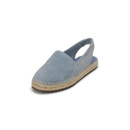Marc O'Polo Espadrille MARC O'POLO "aus Suede-Ziegenleder", Damen, Gr. 41, light blau, Obermaterial: 100% Leder (Ziege), unifarben, Schuhe Espadrille