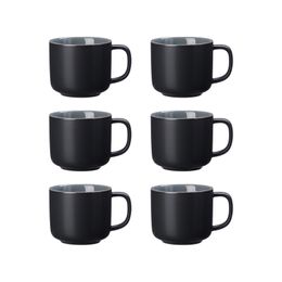 Ritzenhoff & Breker Tasse RITZENHOFF & BREKER "Kaffeetassen Jasper 240 ml 6er Set", schwarz, 6 tlg., Keramik, Trinkgef&auml;&szlig;e, Tasse