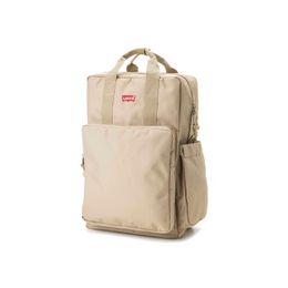 Levi's Schultertasche LEVI'S "Rucksack LEVI'S L-PACK LARGE RECYCLED", Damen, Gr. B/H/T: 29cm x 45cm x 20cm 0, grau (taupe), Obermaterial: 100% Polyester PES., Taschen Schultertasche
