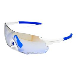 Sportbrille YEAZ "Sport-Sonnenbrille wei&szlig;/rot SUNELATION", Damen, wei&szlig; (wei&szlig;, blau), Sonnenbrillen Sportbrille
