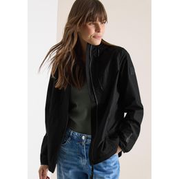 Regen- und Matschjacke Cecil, Damen, Gr. M (40), schwarz, Stoff, Obermaterial: 100% Polyester; Futter: 100% Polyester, unifarben, comfort fit normal, ohne Ausschnitt, B&uuml;ndchen, Jacken, mit Tunnelzugsaum