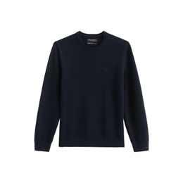 Marc O'Polo Sweater MARC O'POLO "Strickpullover Pullover Regular Small-Logo 1er Pack", Herren, Gr. XL, blau, Obermaterial: 100% Baumwolle CO., Sweatshirts Sweater