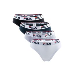 Slip Fila "Slip 4er Pack", Damen, Gr. L, bunt (wei&szlig;, schwarz, grau, marine), Obermaterial: 95% Baumwolle CO. 5% Elasthan EL., Unterhosen Slip