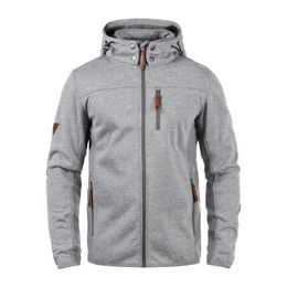 Kapuzenfleecejacke INDICODE "Sweatjacke IDGrosvenor", Herren, Gr. XXL, grau (grau mix), Obermaterial: 67% Polyester PES. 30% Viskose CV. 3% Elasthan EL., Jacken Kapuzenfleecejacke