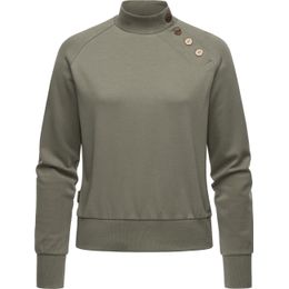 Rundhalspullover Ragwear "Sweatshirt Majjorka Solid", Damen, Gr. XXL, gr&uuml;n (olive), Obermaterial: 70% Baumwolle CO. 30% Polyester PES., Shirts Rundhalspullover