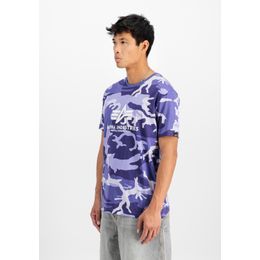 T-Shirt Alpha Industries "Basic T-Shirt BL Camo PP", Herren, Gr. M, night lila camo, Obermaterial: 100% Baumwolle, Shirts T-Shirt
