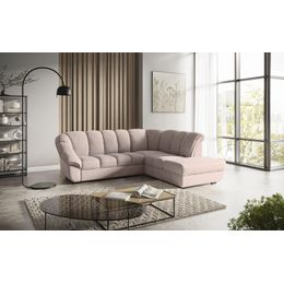 Ecksofa COTTA "Mado, Breite 260 cm", mud, B:260cm H:88cm T:104cm, 100% POLYESTER (PES), Sofas, Ecksofa, verschiedene Sofas individuell kombinierbar