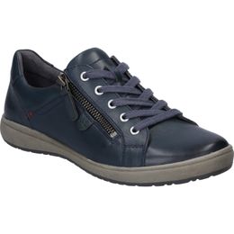 Sneaker Josef Seibel "Caren 12, ocean", Damen, Gr. 37, blau (ocean), Obermaterial: 100% Rindsleder Leather cow., Schuhe Sneaker