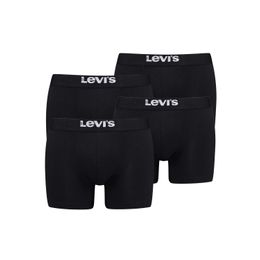 Levi's Boxershorts LEVI'S "Boxershort 4er Pack", Herren, Gr. L, schwarz, Obermaterial: 95% Baumwolle CO. 5% Elasthan EL., Unterhosen Boxershorts