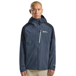 Funktionsjacke Jack Wolfskin "EAGLE PEAK 2L JKT M", Herren, Gr. S (48), blau (midnight, sky), Obermaterial: 100% Polyester. Futter: 100% Polyester, Jacken Funktionsjacke